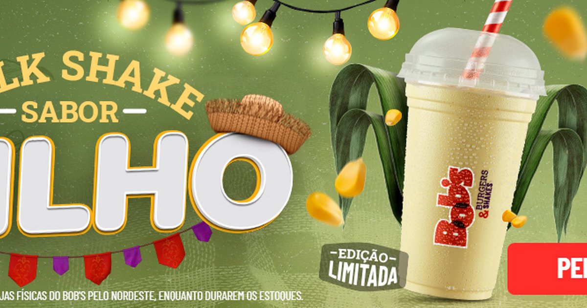 Bob's Brasil - Milk Shake sabor Milho